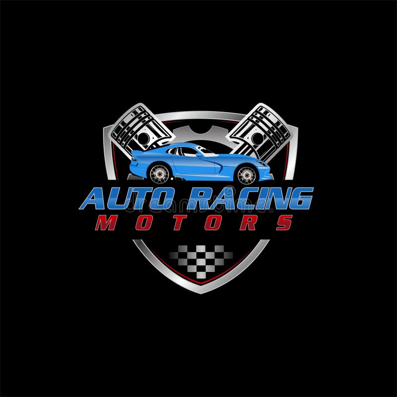 Auto Racing Motor and Repair Logo Vector Stock Vector - Illustration of ...