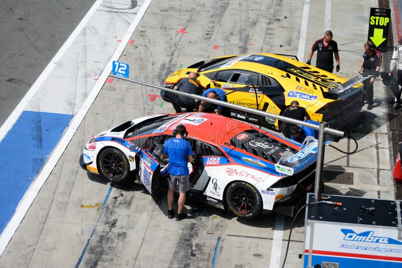 Auto Racing Pit Lane Activity Editorial Stock Photo - Image of ...