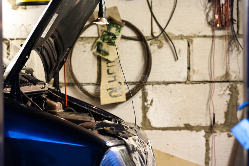 Auto Repairing a Part of Car Engine Stock Image - Image of contemporary ...