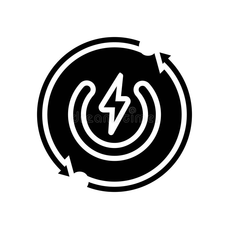 Auto Reset Product Label Caution Glyph Icon Vector Illustration Stock ...