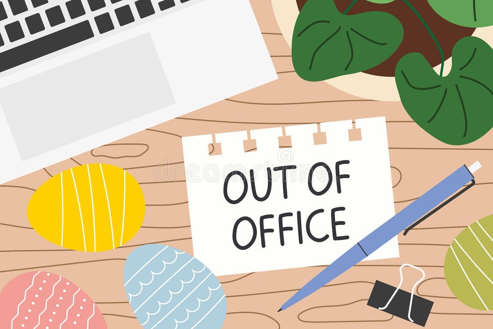 Auto Responder Out of Office Spring, Easter Vacation Concept Stock ...