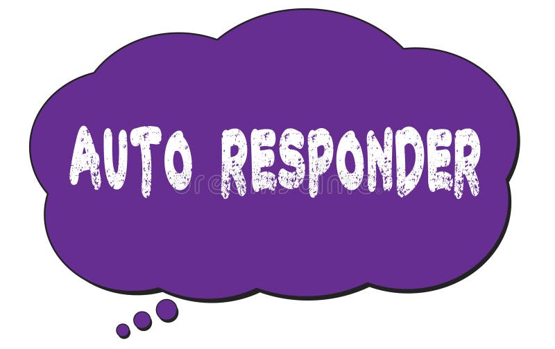 AUTO RESPONDER Text Written on a Violet Cloud Bubble Stock Illustration ...