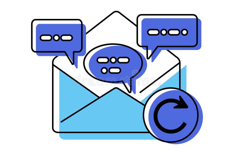 Auto Responder Vector Icon Line Style. Perfect for Website, Application ...