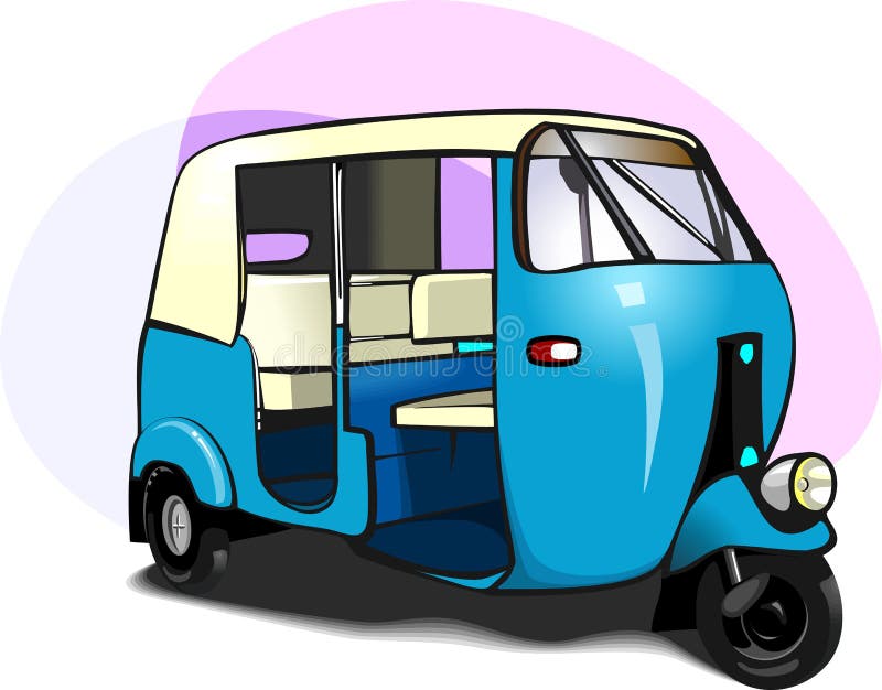 Auto Rickshaw stock vector. Illustration of race, transport - 3303142