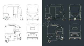 Rickshaw Blueprints Stock Illustrations – 6 Rickshaw Blueprints Stock ...