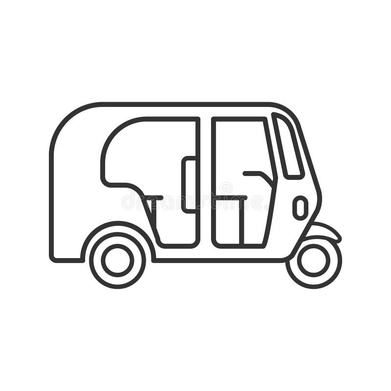 Rickshaw Linear Stock Illustrations – 280 Rickshaw Linear Stock ...