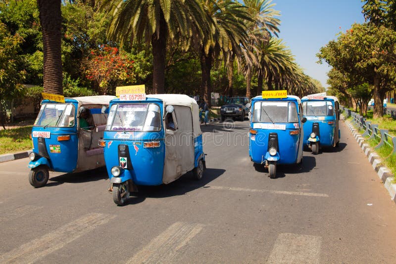 Auto Rickshaw Taxis at Bahir Dar in Ethiopia Editorial Photo - Image of ...