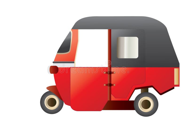 Auto Rickshaw. Vector Illustration Decorative Design Stock Vector ...