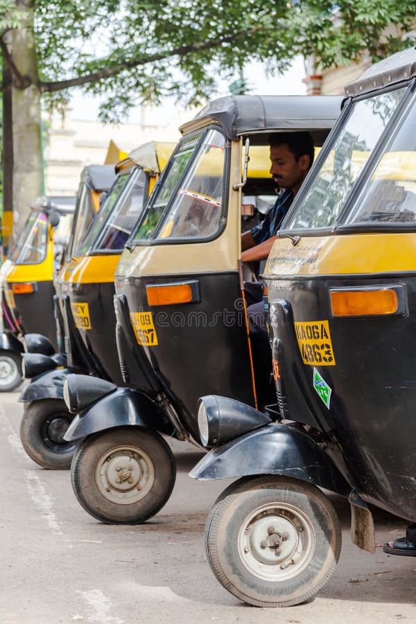 Auto Rickshaws editorial stock photo. Image of auto, black - 42460223