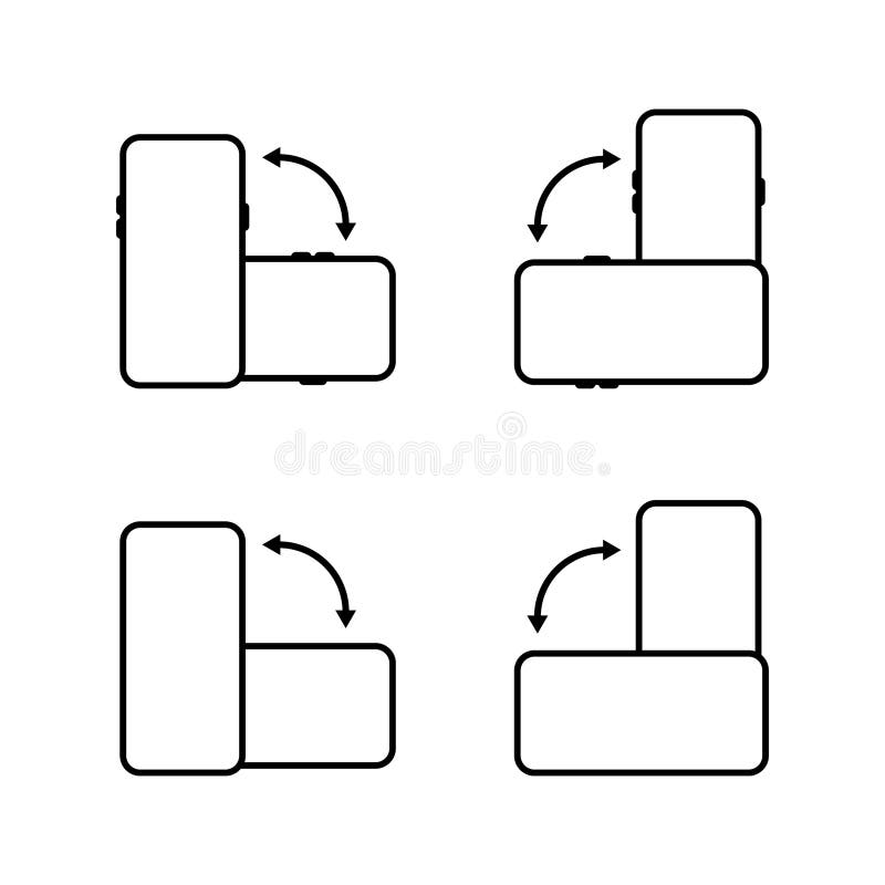 Rotate Smartphone Screen Button Icon Vector. Auto-rotate Symbol Images ...