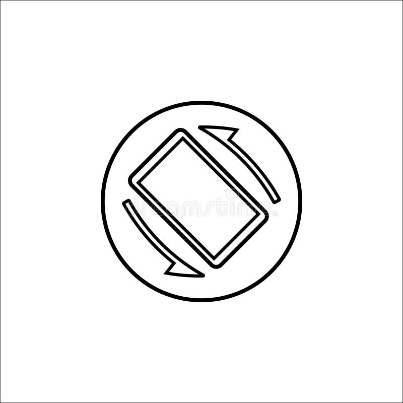 Auto Rotation Line Icon, Mobile Sign, Stock Vector - Illustration of ...
