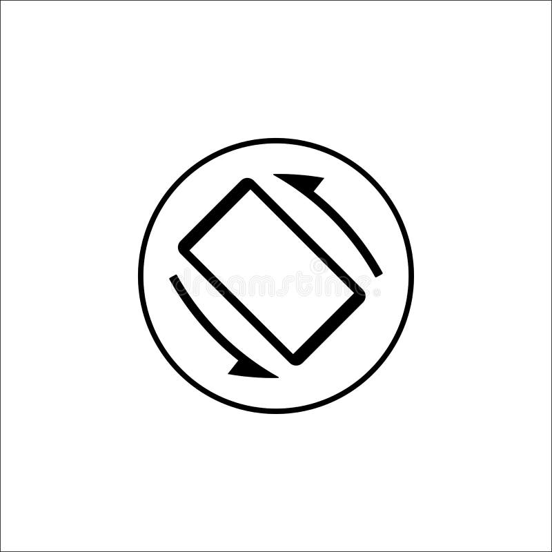 Auto Rotation Solid Icon, Mobile Sign, Stock Vector - Illustration of ...