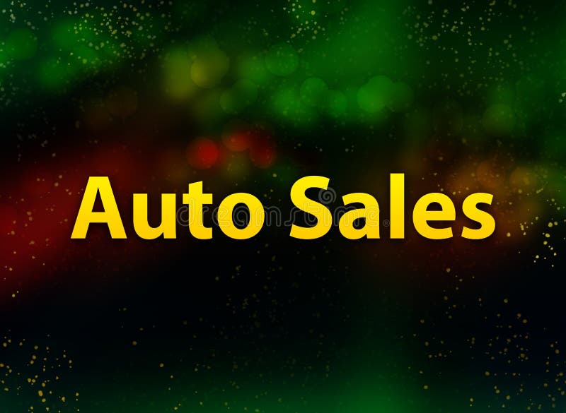 Auto Sales Abstract Bokeh Dark Background Stock Illustration ...