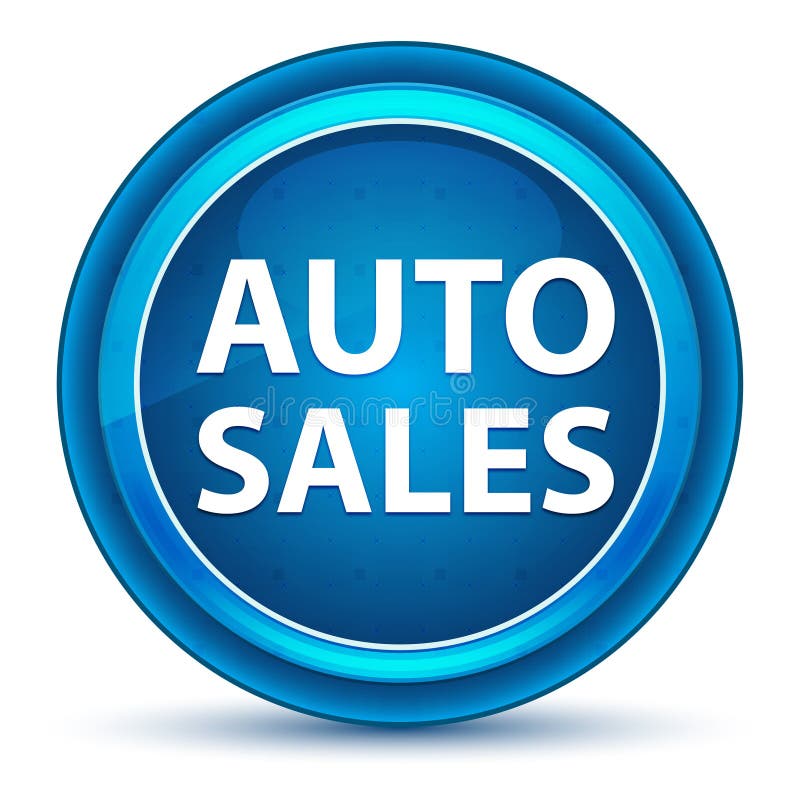 Auto Sales Eyeball Blue Round Button Stock Illustration - Illustration ...