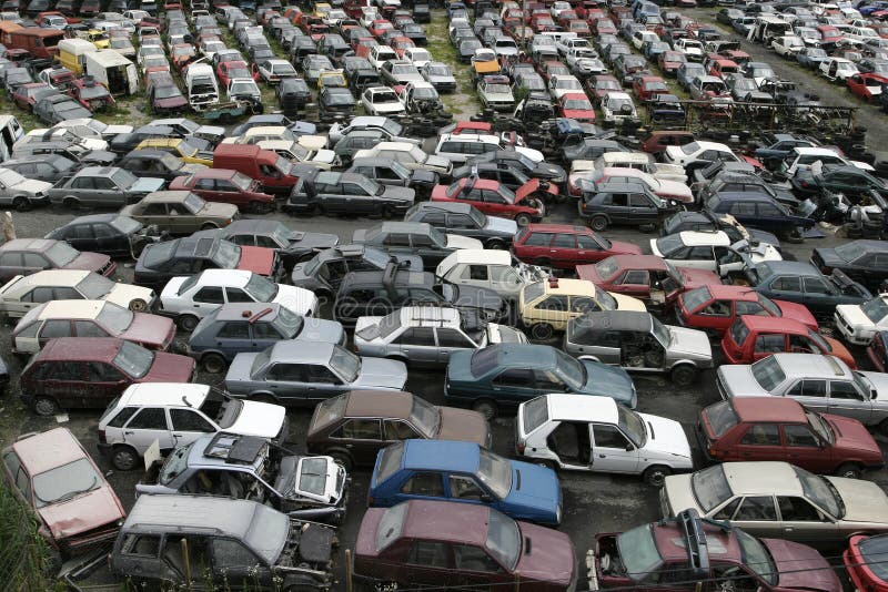 Scrap yard stock photo. Image of pile, salvage, repair - 42469984