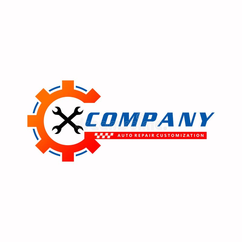 Auto Service Customization Logo Design Template Stock Vector ...
