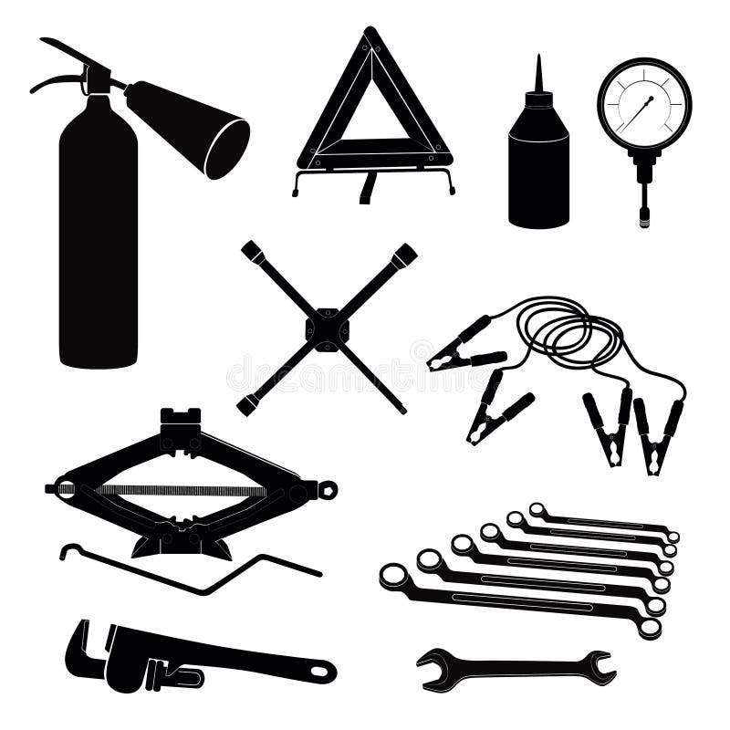 Auto service icon set stock illustration. Illustration of spare - 35143644