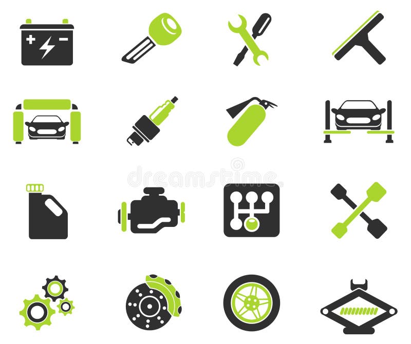 Auto Service Icons stock vector. Illustration of wheel - 65991299