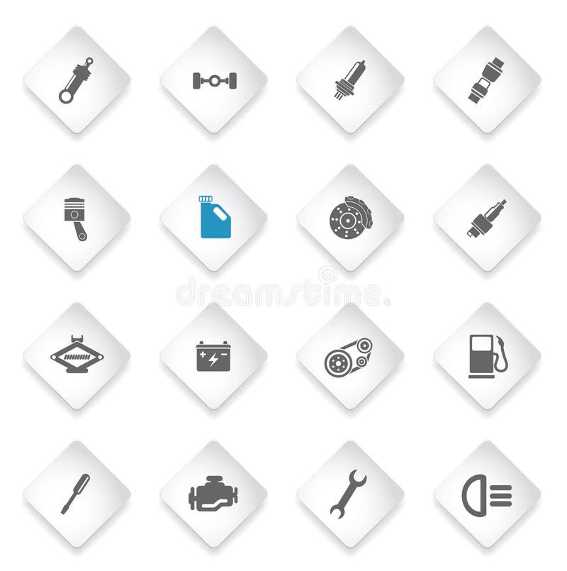 Auto Service Icons stock vector. Illustration of repairing - 66721622
