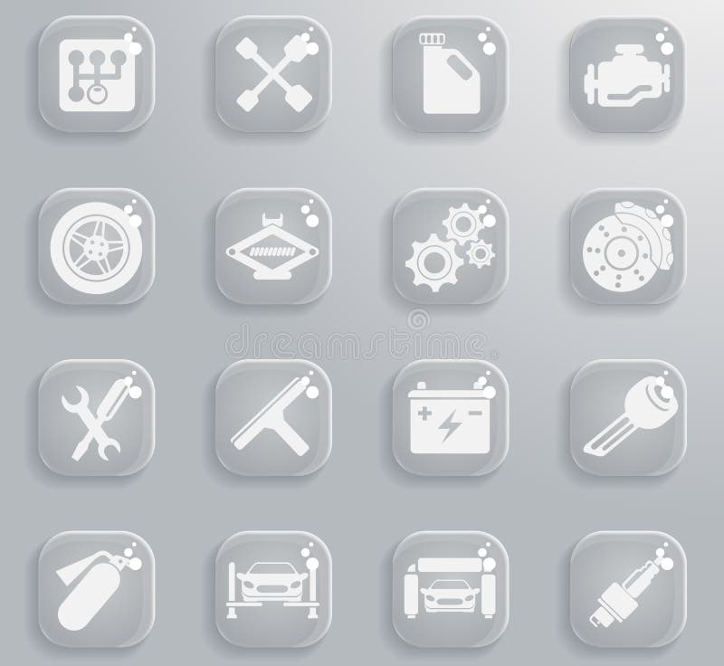 Auto Service Icons stock illustration. Illustration of machine - 88651735