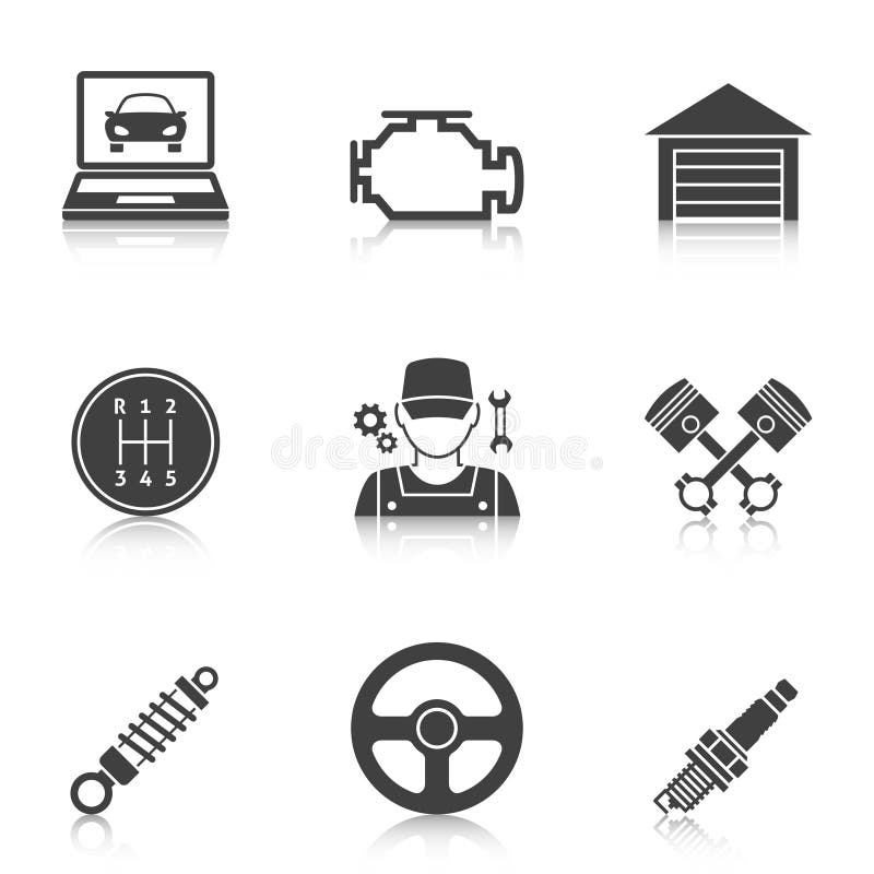 Auto Service Icons vol 2 stock vector. Illustration of rudder - 76655190