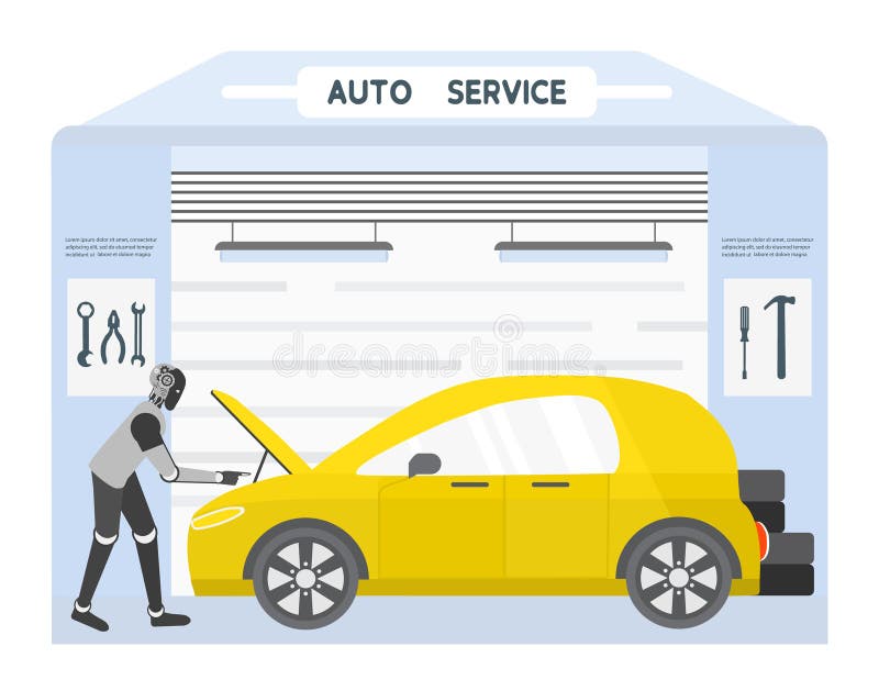 Technical Service Shop Garage Stock Illustrations – 1,050 Technical ...