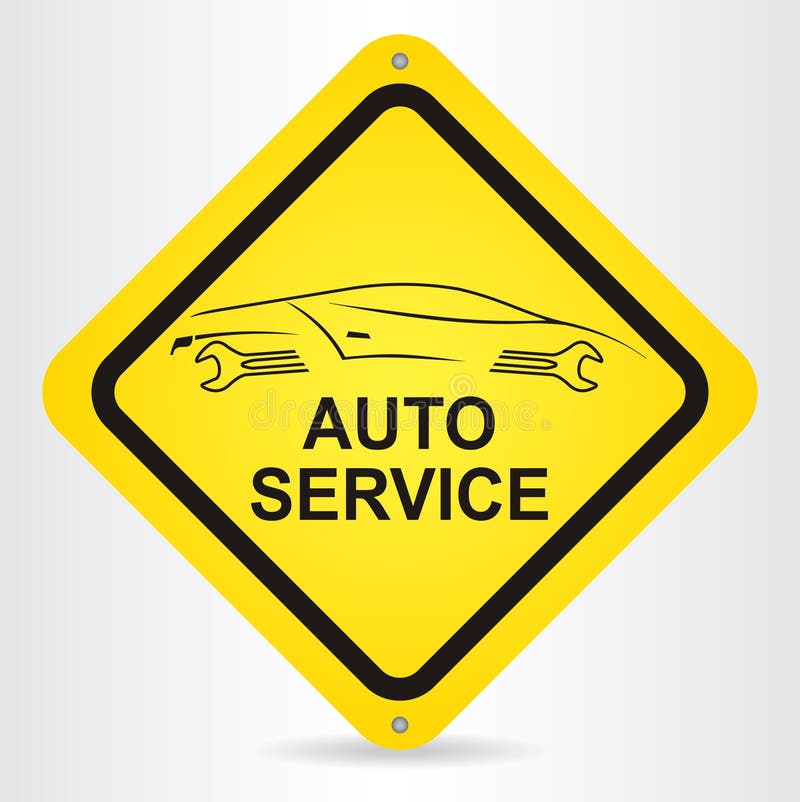 Auto service sign stock vector. Illustration of smash - 81882483