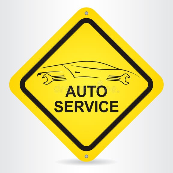 Auto service sign stock vector. Illustration of smash - 81882483