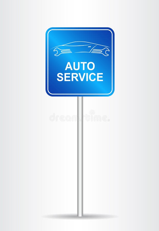 Auto service sign stock vector. Illustration of business - 82872837