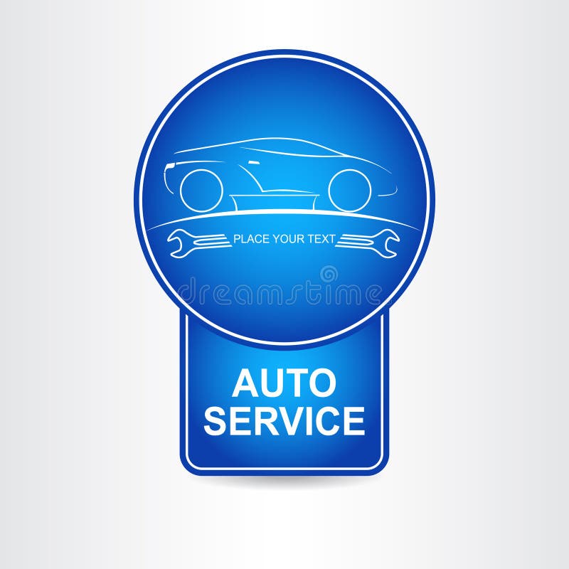 Auto service sign stock vector. Illustration of icon - 83433080