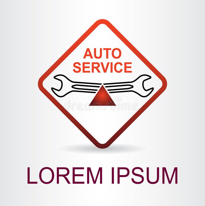 Auto service sign stock vector. Illustration of sign - 82872847