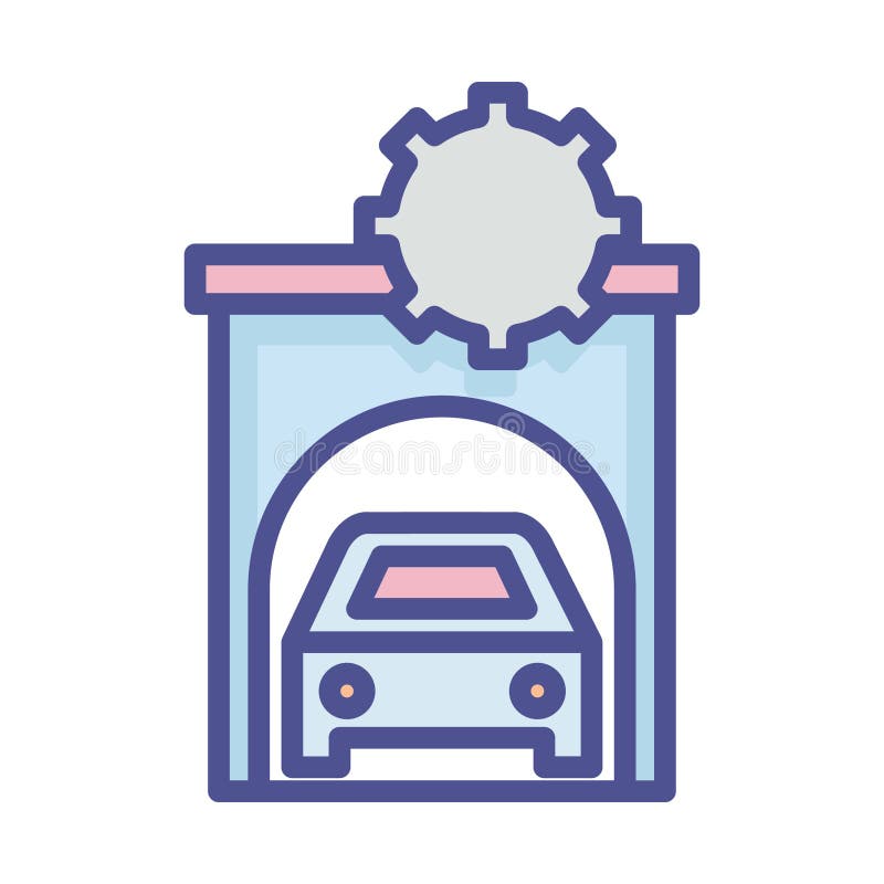 Auto Shop Isolated Vector Icon Which Can Easily Modify or Edit Stock ...