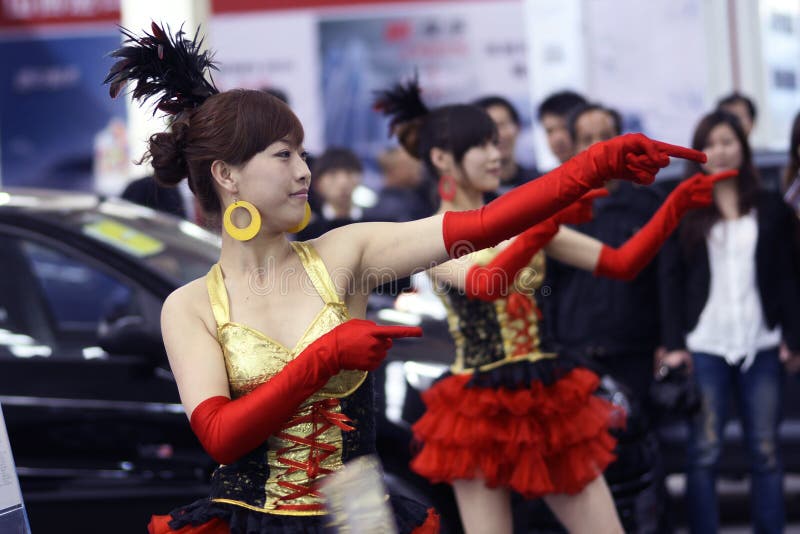 Auto show model editorial photography. Image of motor - 19203542