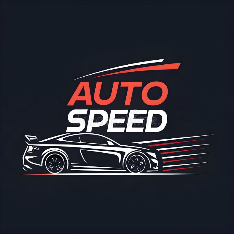 An Auto Speed Car Logo Design Features Dynamic Lines, Sleek Shapes ...
