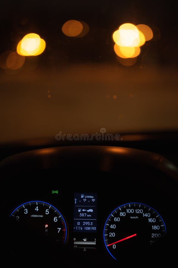 Auto Speedometer Glow in the Dark Stock Image - Image of number, dial ...