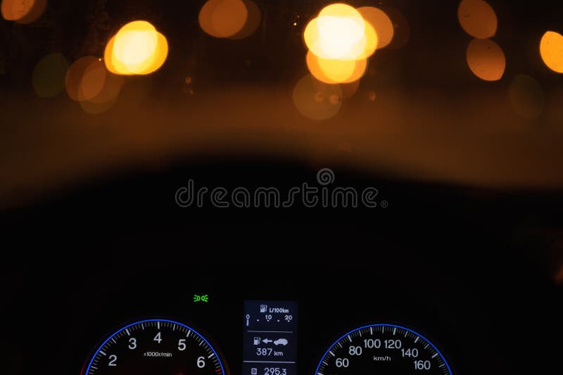 Auto Speedometer Glow in the Dark Stock Image - Image of instrument ...