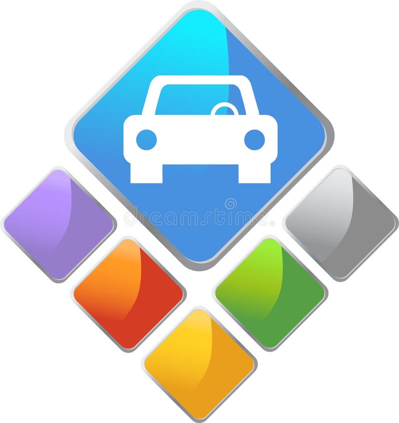 Buttons car stock vector. Illustration of circle, automobile - 12086251