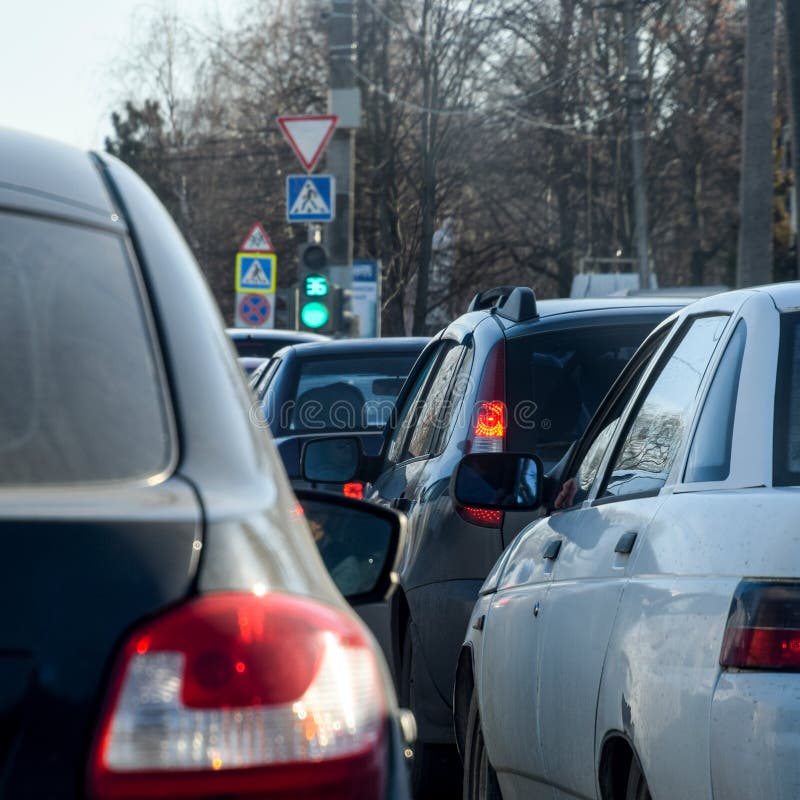 An Auto Stop on the City Street. Peak Stock Photo - Image of business ...