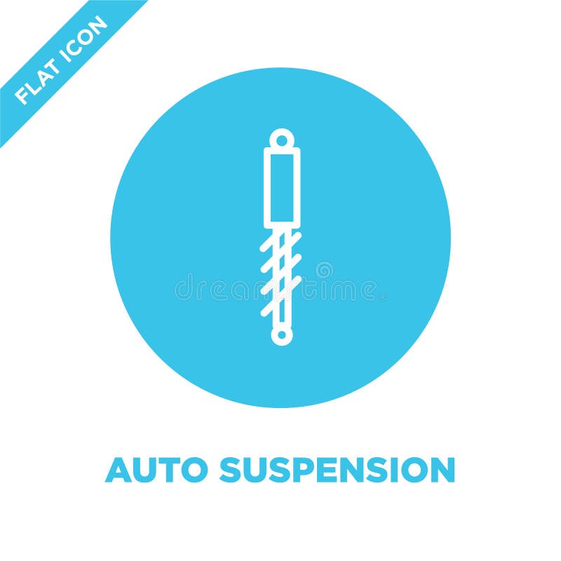 Auto Suspension Icon Vector. Thin Line Auto Suspension Outline Icon ...