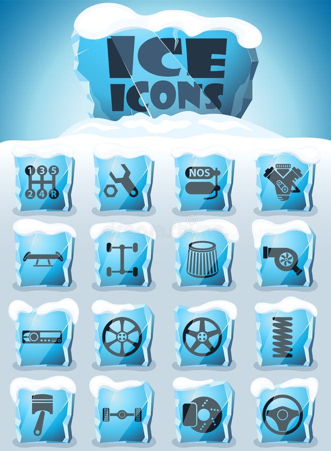 Auto tuning icon set stock vector. Illustration of nitrogen - 148747612