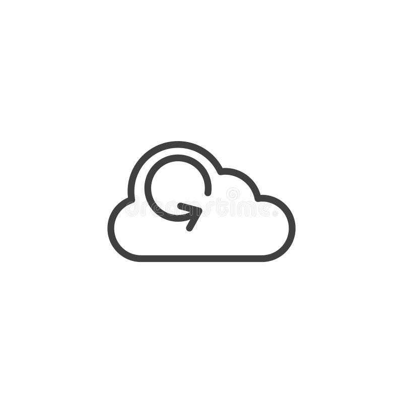 Cloud Line Icon, Outline Vector Sign, Linear Style Pictogram Isolated ...