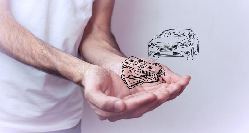 Auto Van Het Geld En De Bedrijfsconcept Stock Foto - Image of handen ...