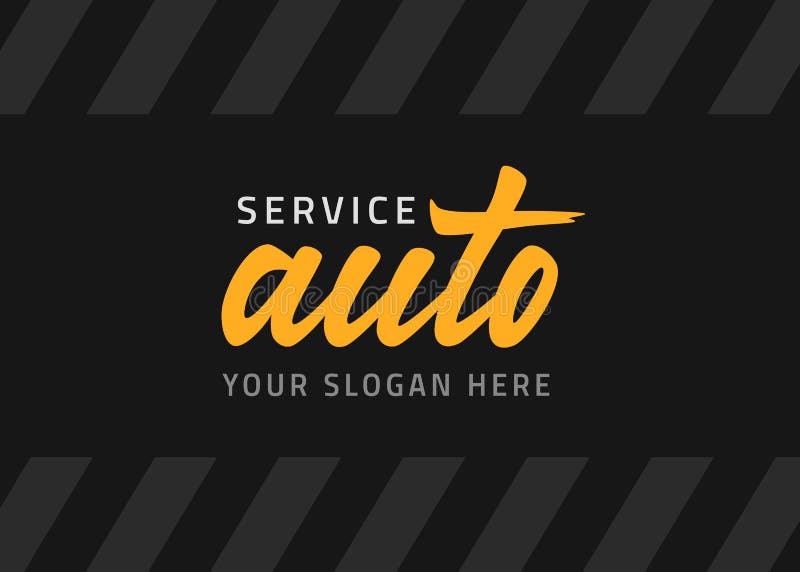 Auto vector text sign stock vector. Illustration of banner - 125148261