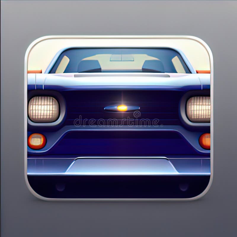 Auto & Vehicles Software App Style Icon. Generative AI. Stock ...