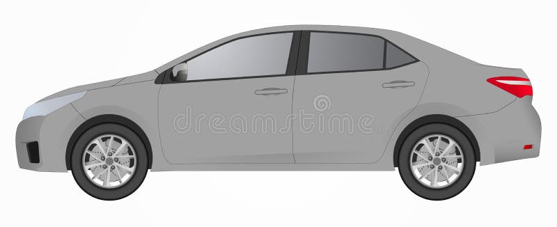 Seitenansicht Des Blauen Autos Vektor Abbildung - Illustration von ...