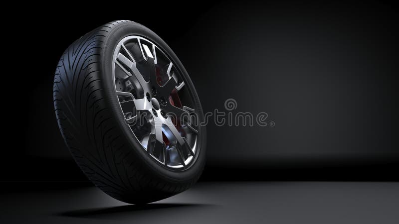 Auto wheel side view stock illustration. Illustration of reflexes ...