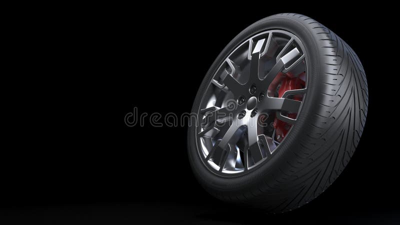 Auto wheel side view stock illustration. Illustration of space - 156695805