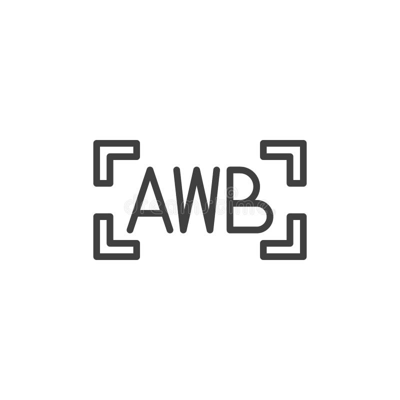 Auto White Balance Line Icon Stock Illustration - Illustration of ...