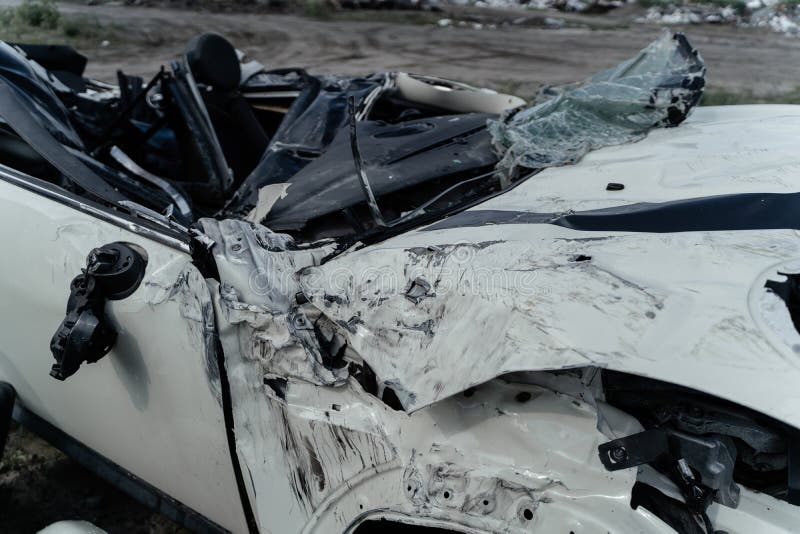 Mini Cooper Crushed by a Tank War in Ukraine Editorial Photography ...