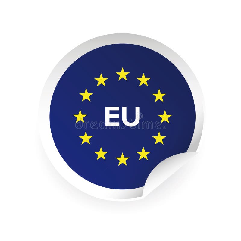 Autoadesivo Di Logo Dell'Unione Europea Di E. - Illustrazione ...